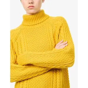 Max Mara Aran-knit Relaxed-fit Wool-blend Jumper