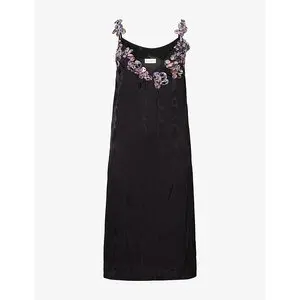 Dries Van Noten Embellished Slip Mini Dress - Black