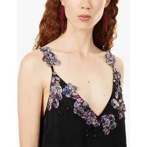 Dries Van Noten Denya Embellished Slip Mini Dress