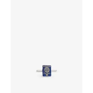 POUBEL Passport Sterling-silver And Enamel Charm - Blue
