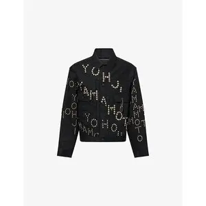 Yohji Yamamoto Stud-embellished Denim Jacket - Black