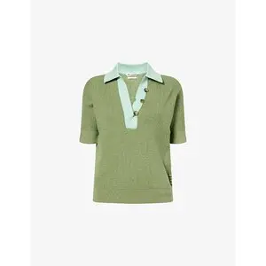 JW Anderson Short-sleeve Polo Knit Top - Peppermint