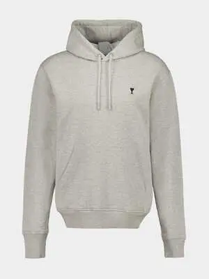 AMI Paris Heather Cotton De Coeur Sweatshirt - Grey