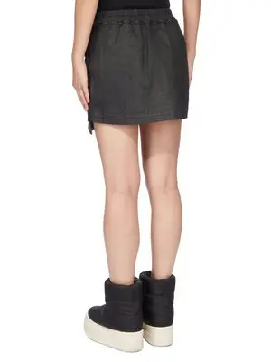 Rick Owens Matte Mini Skirt With Drawstring Waist