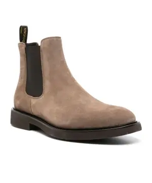 DOUCAL'S Almond Toe Slip-on Ankle Boots - Cacao