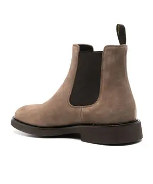 DOUCAL'S Almond Toe Slip-on Ankle Boots - Cacao