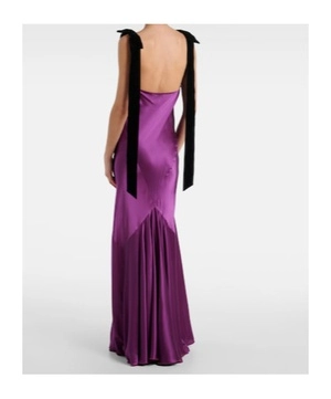Nina Ricci Satin Halterneck Gown