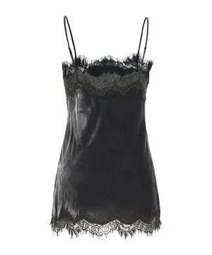 Gold Hawk Coco Lace-trim Camisole Top - Grey