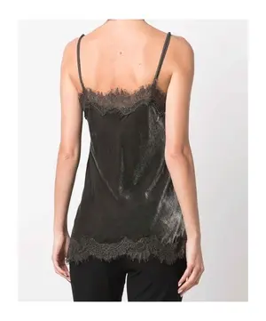 Gold Hawk Coco Lace-trim Camisole Top - Grey