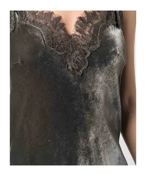 Gold Hawk Coco Lace-trim Camisole Top - Grey