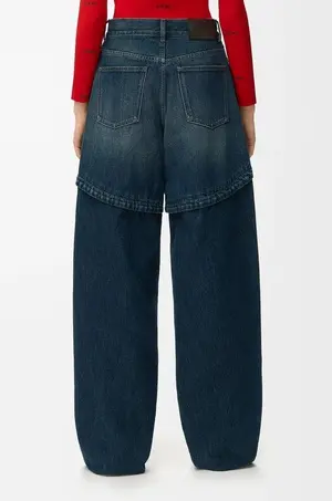 Loewe Layered-detail Wide-leg Jeans