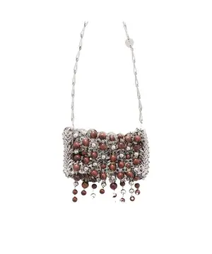 Rabanne Beaded Shoulder Bag - Gray