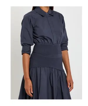 Simkhai Stiles Cotton-poplin Cropped Shirt