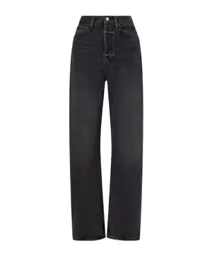 AGOLDE Faded Effect Wide Leg Jeans - Black