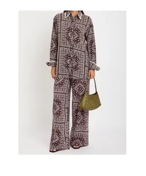 Veronica Beard Sylvester Printed Cotton-blend Trousers