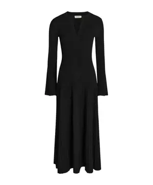 SIMKHAI Simkhai Genna Ribbed Knit Midi Dress