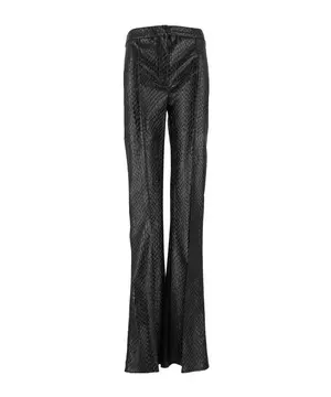 Elisabetta Franchi Fish Scale Pattern Flared Trousers