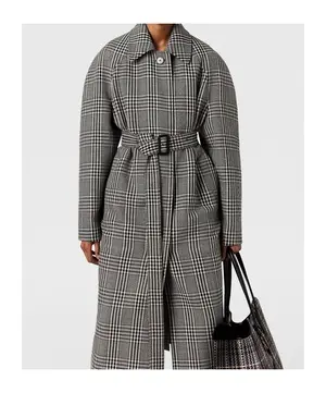 Stella McCartney Checked Belted Wool Coat