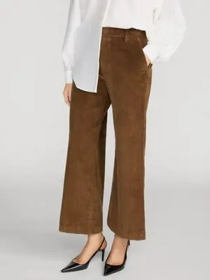 FRAME Corduroy Wide-leg Trousers - Hazelnut
