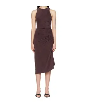 AGOLDE Anya Ruched Asymmetric Dress