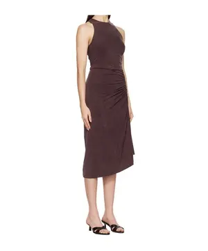 AGOLDE Anya Ruched Asymmetric Dress