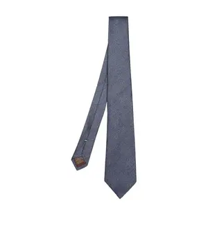 Canali Pointed-tip Tie - Blue