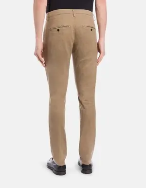 DONDUP Gabardine Casual Trousers - Brown
