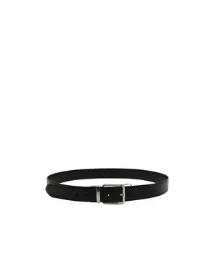 Canali Logo Buckle Belt - Black