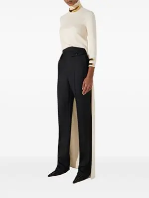 Elisabetta Franchi Long Sleeve Top With Gold Logo Detail