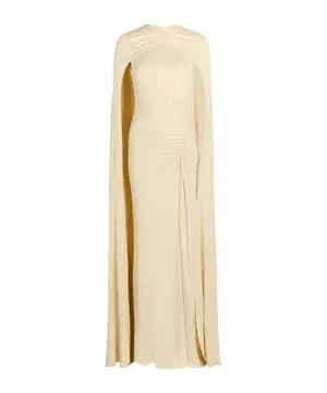 Simkhai Demi Draped Cape Jersey Gown - Beige