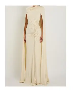 Simkhai Demi Draped Cape Jersey Gown