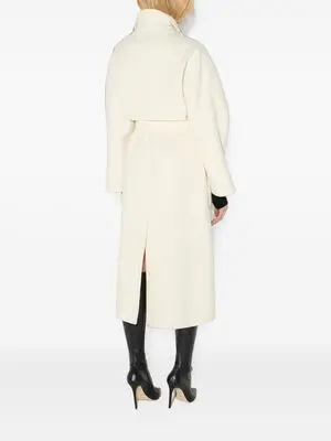 Elisabetta Franchi Wool Double Cloth Coat