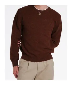 BARACUTA Shetland Wool Crewneck Sweater