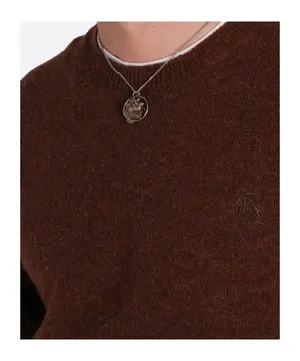 BARACUTA Shetland Wool Crewneck Sweater