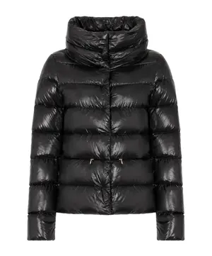 Herno Down Jacket With Mock Neck And Drawstring Hem