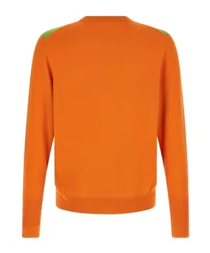 BALLANTYNE Classic Diamond Cashmere Sweater - Orange