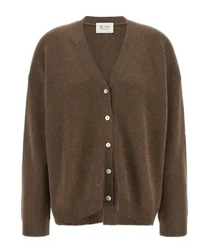 BE YOU Relaxed V-neck Cashmere Cardigan