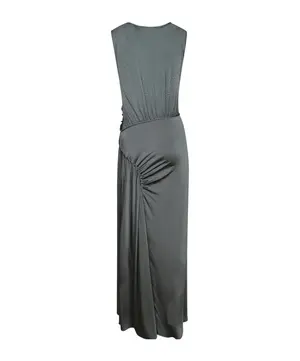 Giorgio Armani Crystal-embellished Ruched Maxi Dress