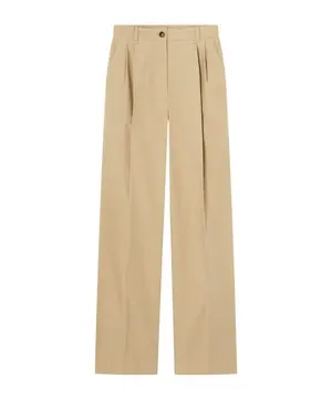 A.p.c. Ginny Wide-leg Trousers - Dark Beige