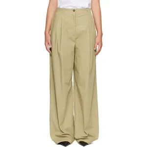 A.p.c. Ginny Wide-leg Trousers - Dark Beige