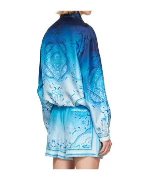 Casablanca Twill Jacket With Paisley Logo Print