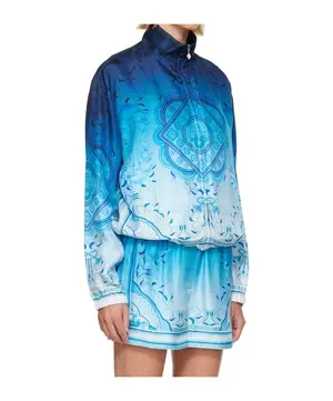 Casablanca Twill Jacket With Paisley Logo Print