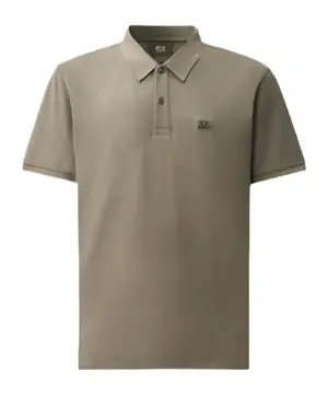 C.P. COMPANY Logo-patch Polo Shirt - Green