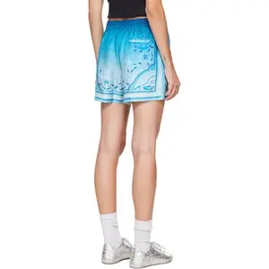 Casablanca Twill Shorts With Paisley Logo Print