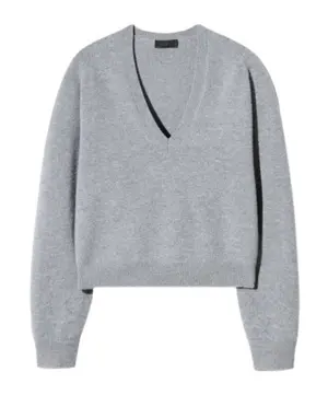 NILI LOTAN V-neck Long-sleeve Sweater
