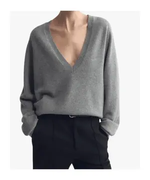 NILI LOTAN V-neck Long-sleeve Sweater
