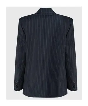 NILI LOTAN Pinstriped Double-breasted Blazer