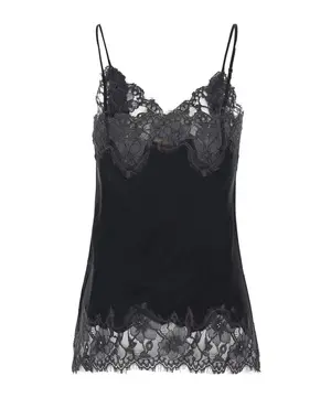 Gold Hawk V-neck Lace Trimmed Camisole