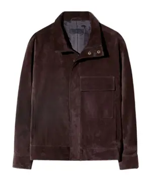 NILI LOTAN Leather Long Sleeve Jacket