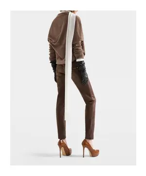 7 For All Mankind Wool V-neck Wrap Sweater - Light Brown